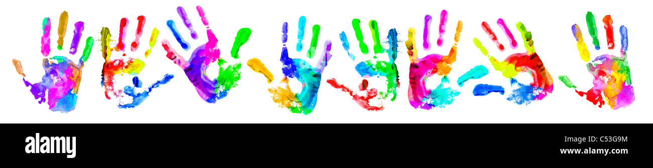 Handprint circle hi-res stock photography and images - Alamy