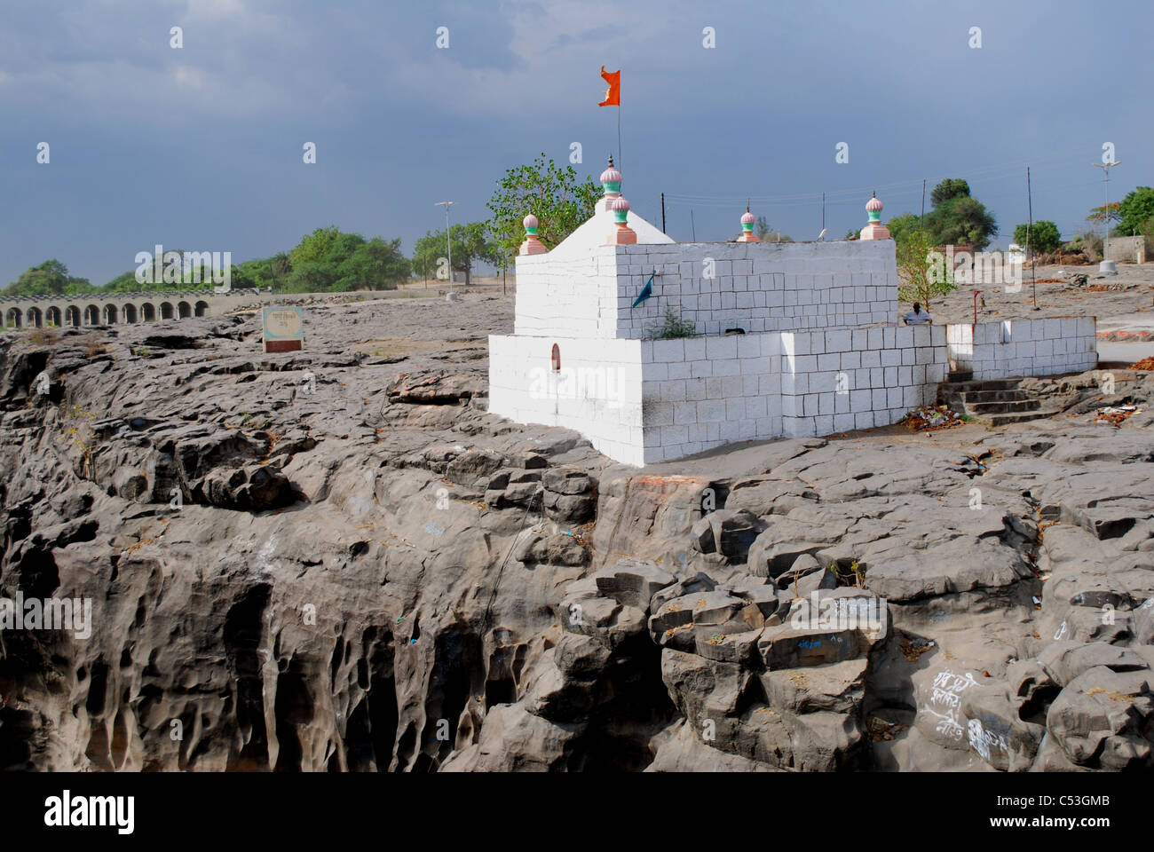 malganga temple in river side Stock Photo - Alamy
