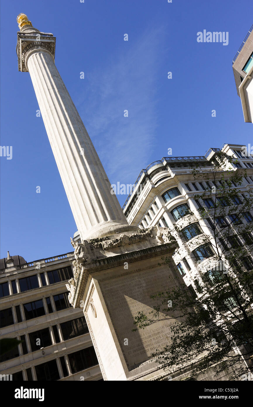 The Monument, situated in Fish Street Hill in the City of London ...