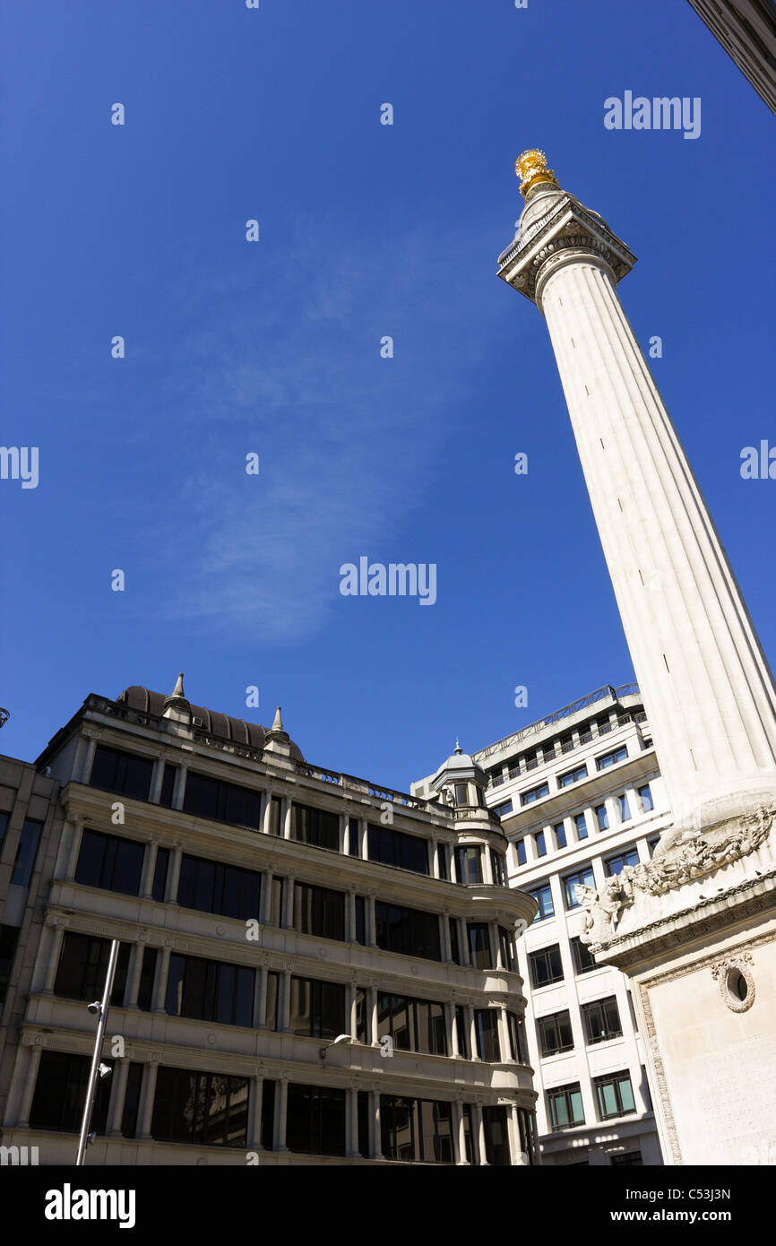 The Monument, situated in Fish Street Hill in the City of London ...