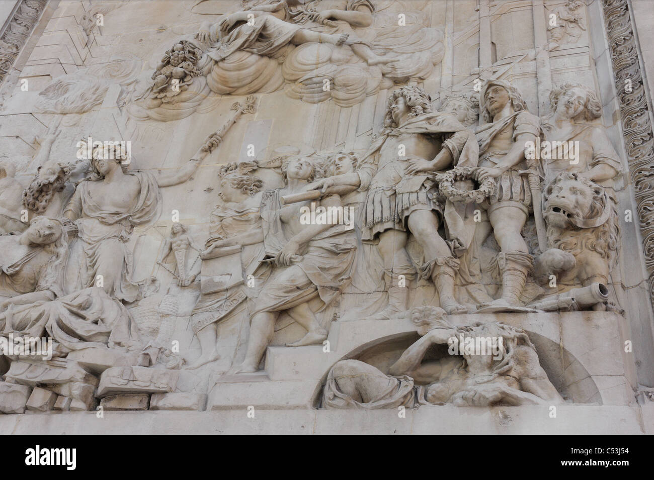 The Monument, situated in Fish Street Hill in the City of London ...