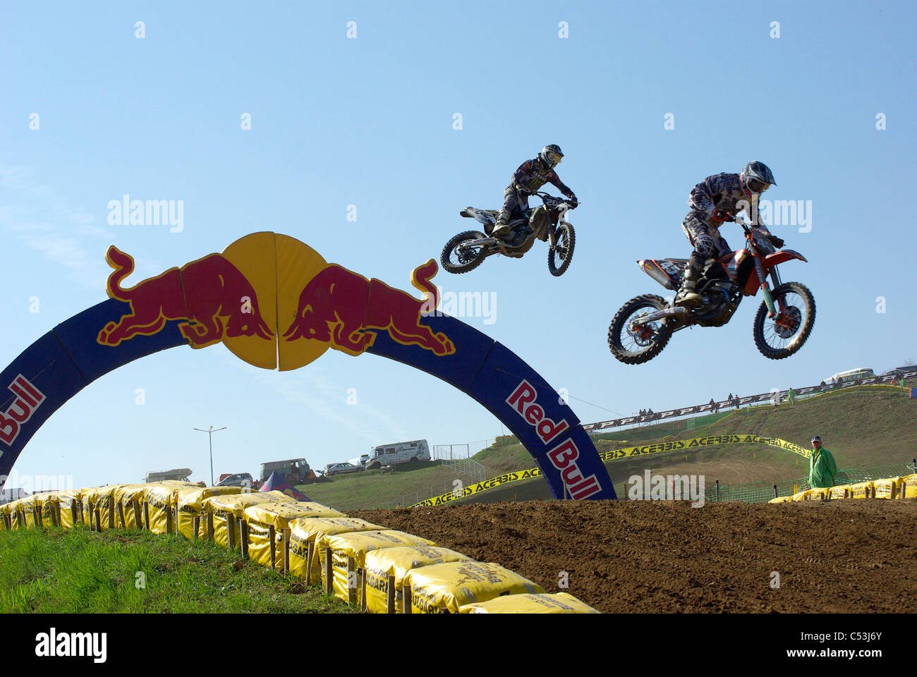 Two motocross riders hi-res stock photography and images - Alamy
