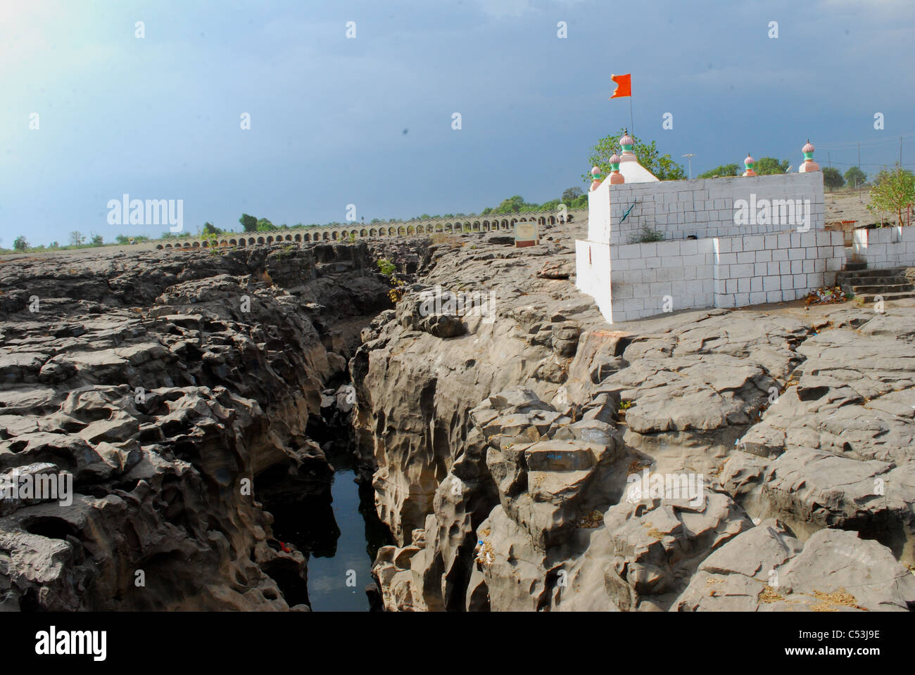 malganga temple in river side Stock Photo - Alamy