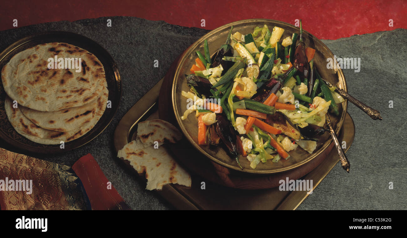 Fried mix vegetables (Sabzi Bhaji Stock Photo - Alamy