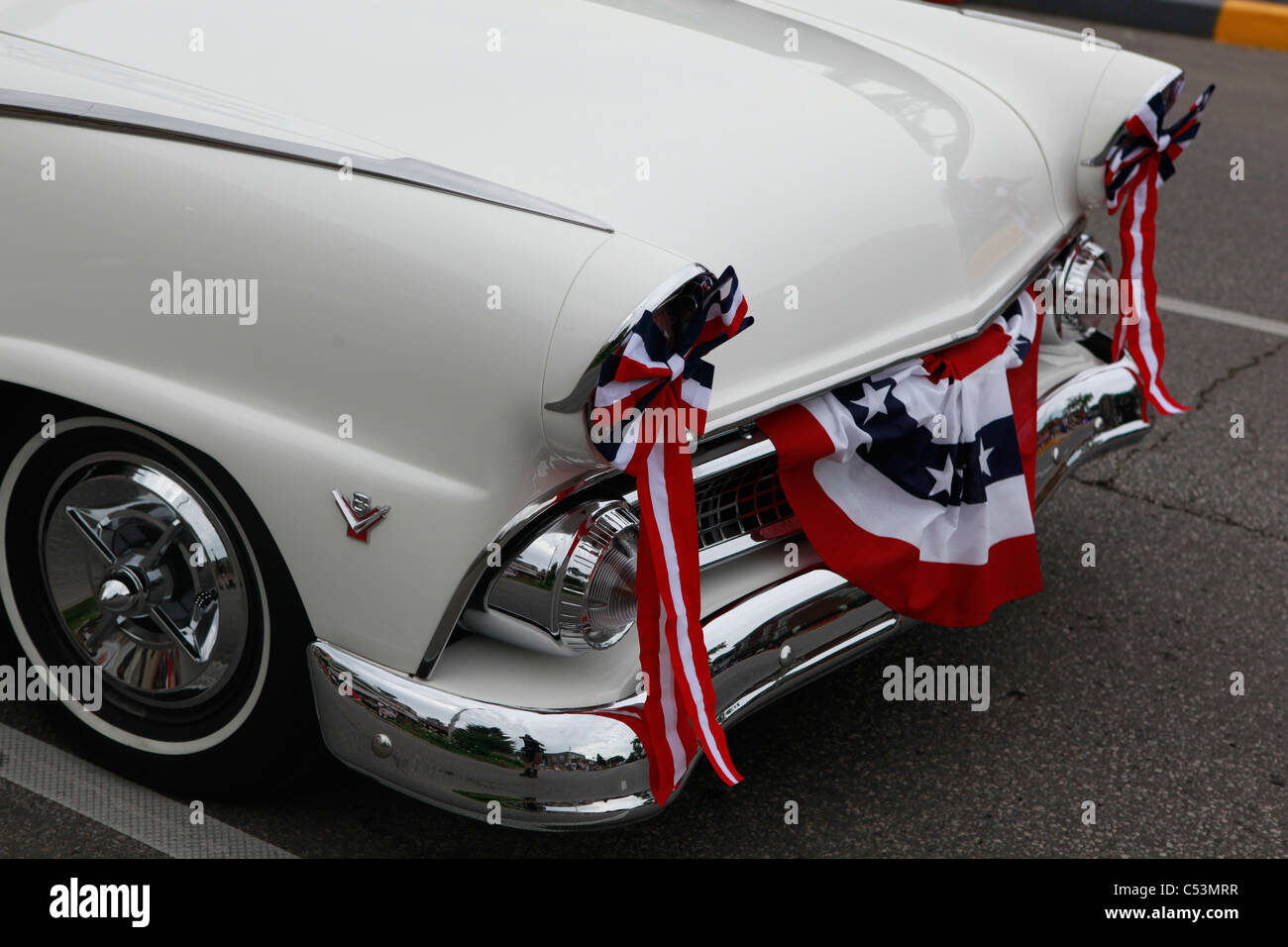 1955 Ford Crown Victoria car with patriotic ribbons 4th of July Parade ...
