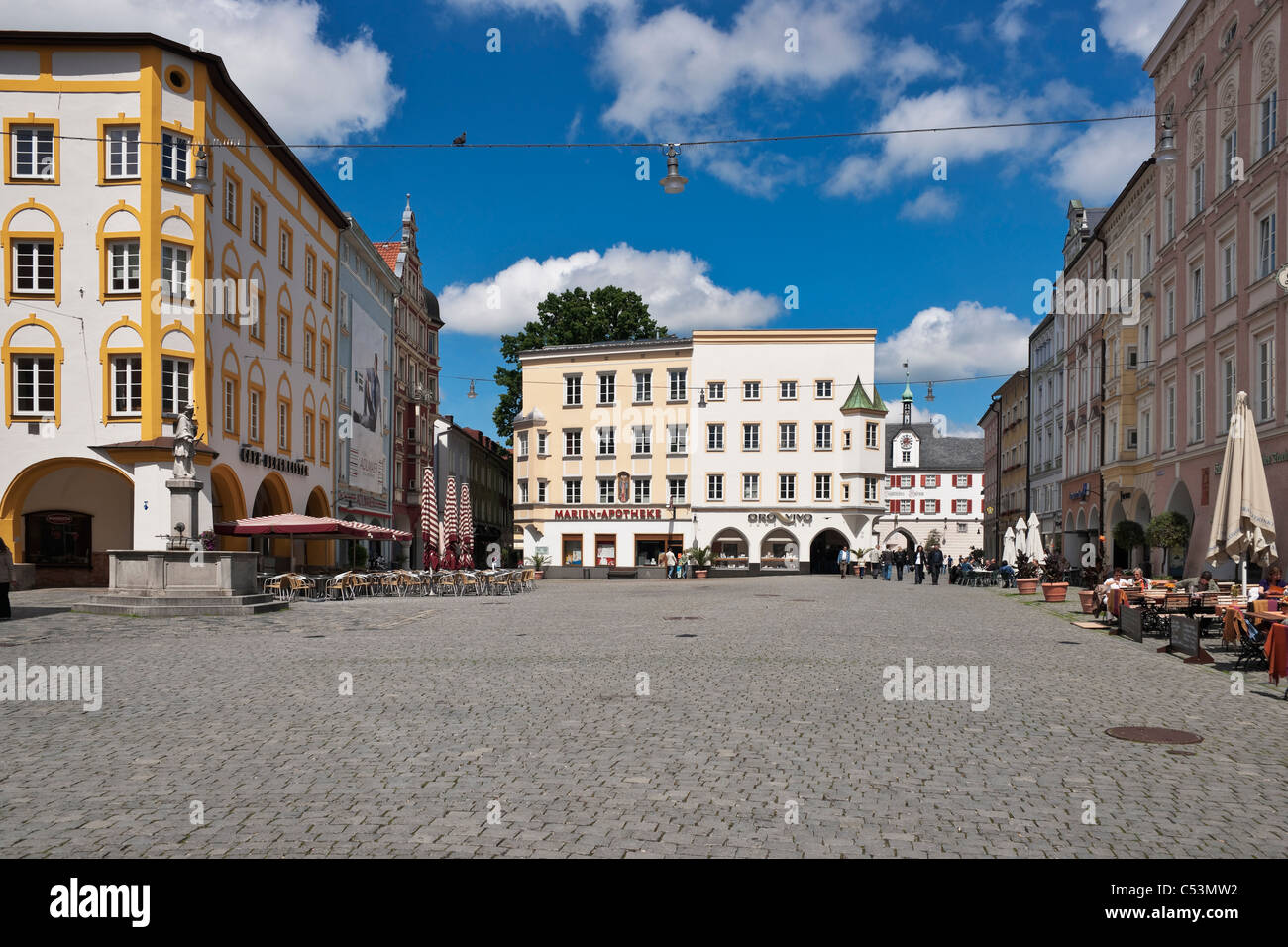 Max Josefs Square Rosenheim Bavaria Germany Europe Stock Photo - Alamy