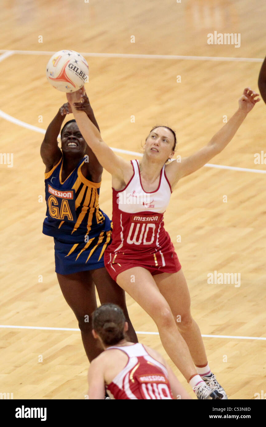 05.07.2011 Jade Clarke of England(right) and Nikita Piggott battle for ...