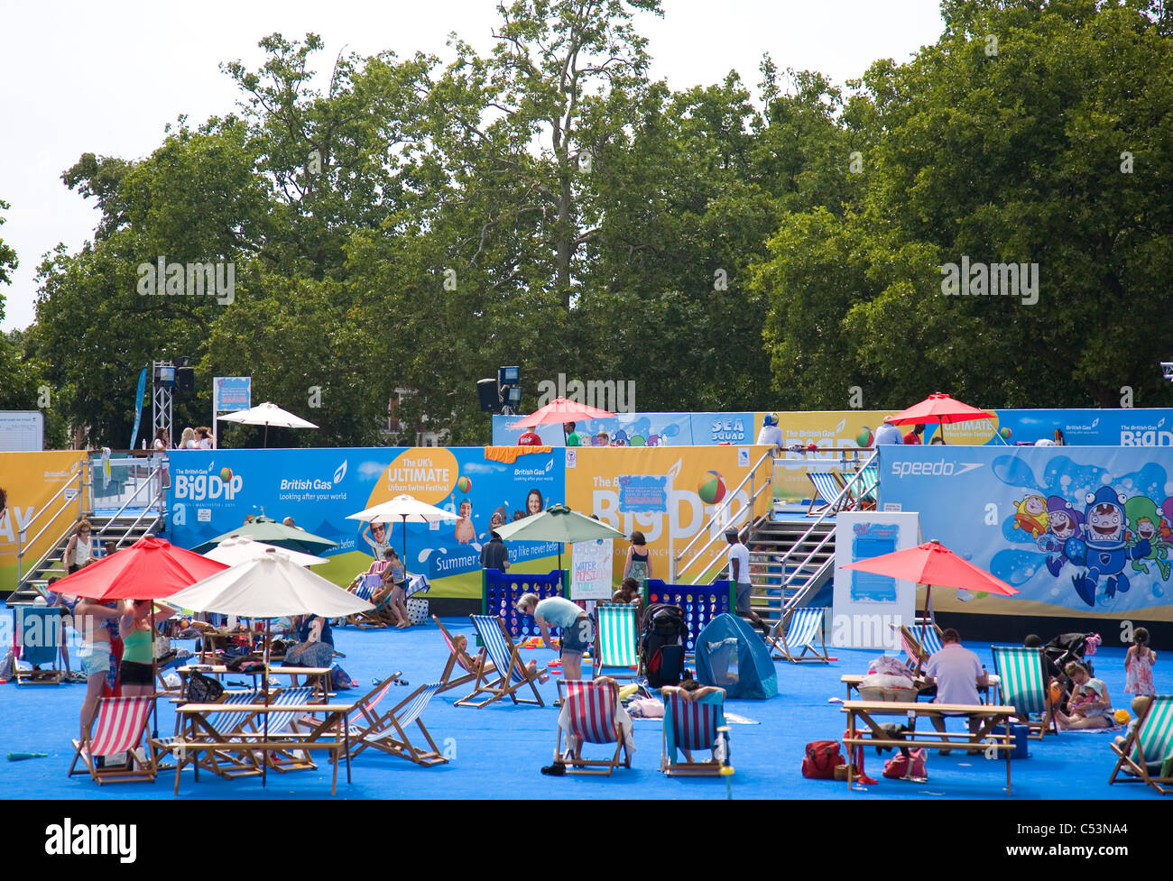 Big Dip sponsored by British Gas at Clapham Common, an urban swim ...