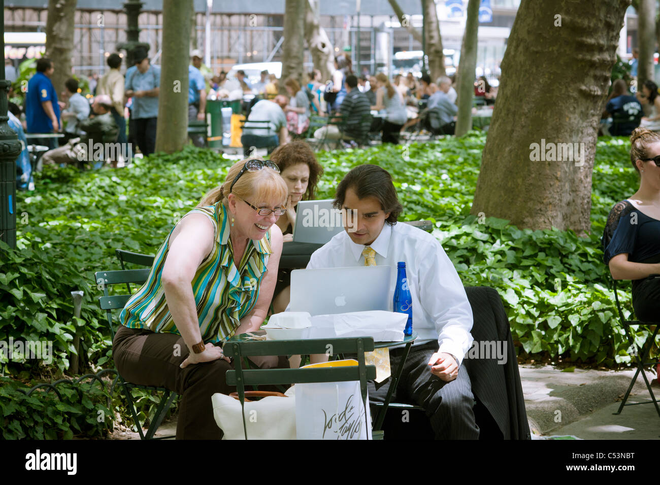 Computer users take advantage of existing free wireless internet access ...