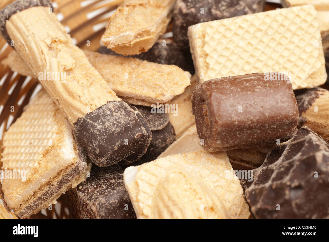 Full frame take of assorted wafer candy Stock Photo - Alamy