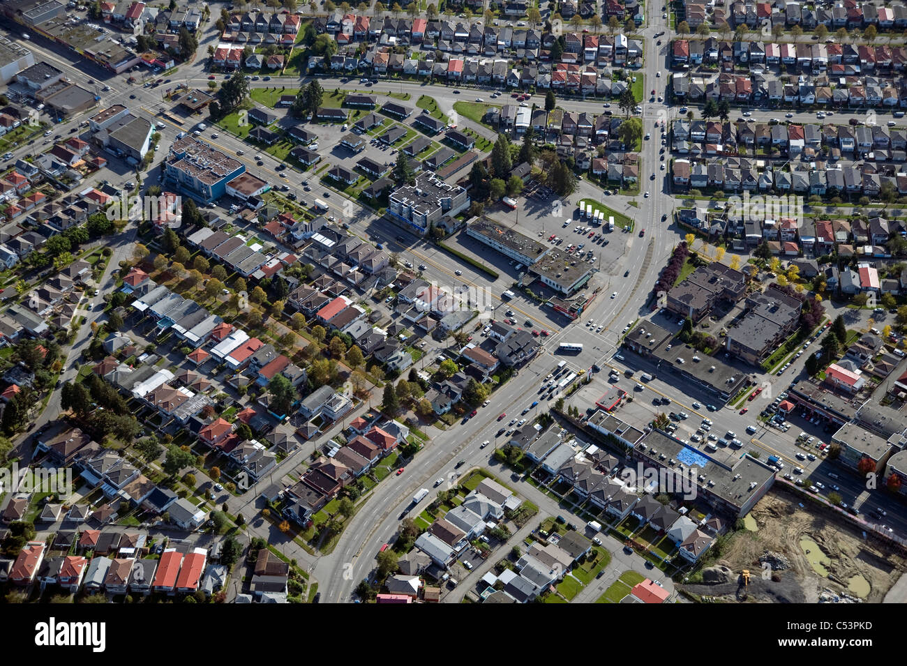 Vancouver Aerial - Kingsway and Victoria Street Stock Photo - Alamy