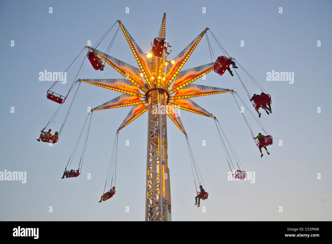 Brooklyn Flyer amusement ride Stock Photo - Alamy