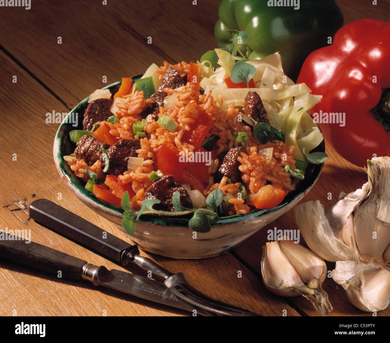 Rice with meat serbian style Stock Photo - Alamy