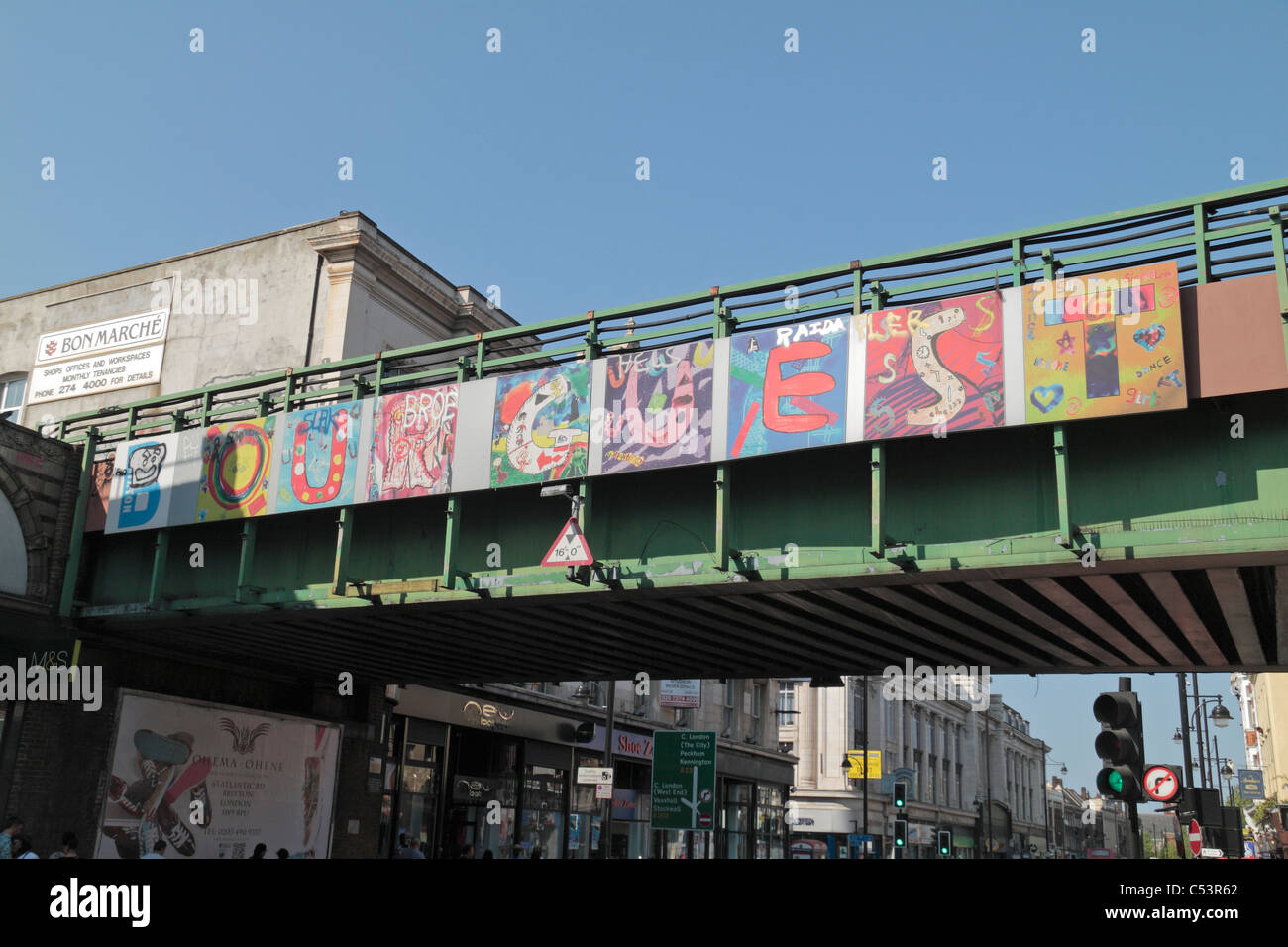Sign hoarding brixton london uk hi-res stock photography and images - Alamy
