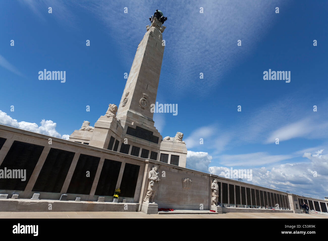 Portsmouth Naval Memorial on the seafront at Southsea Common Stock ...