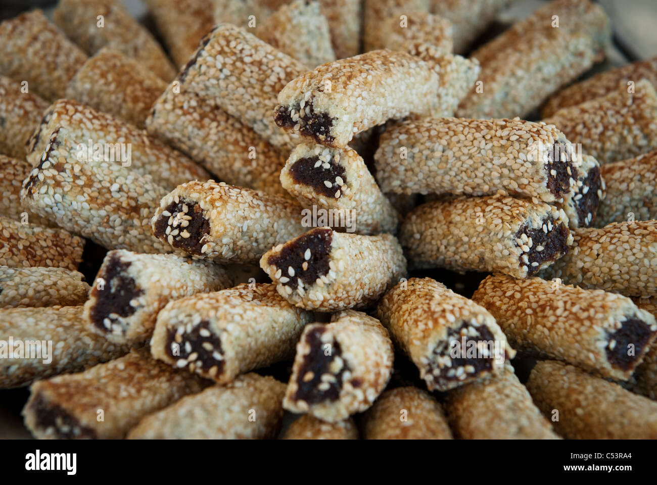 Sweetly flavoured continental cakes Stock Photo - Alamy