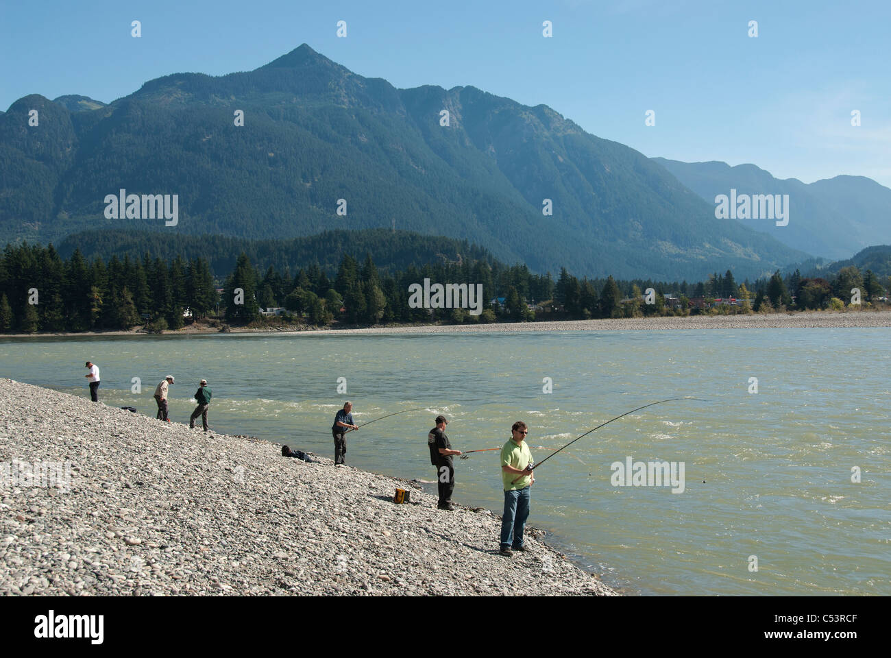 Salmon fishing by Hope, BC, Canada Stock Photo - Alamy