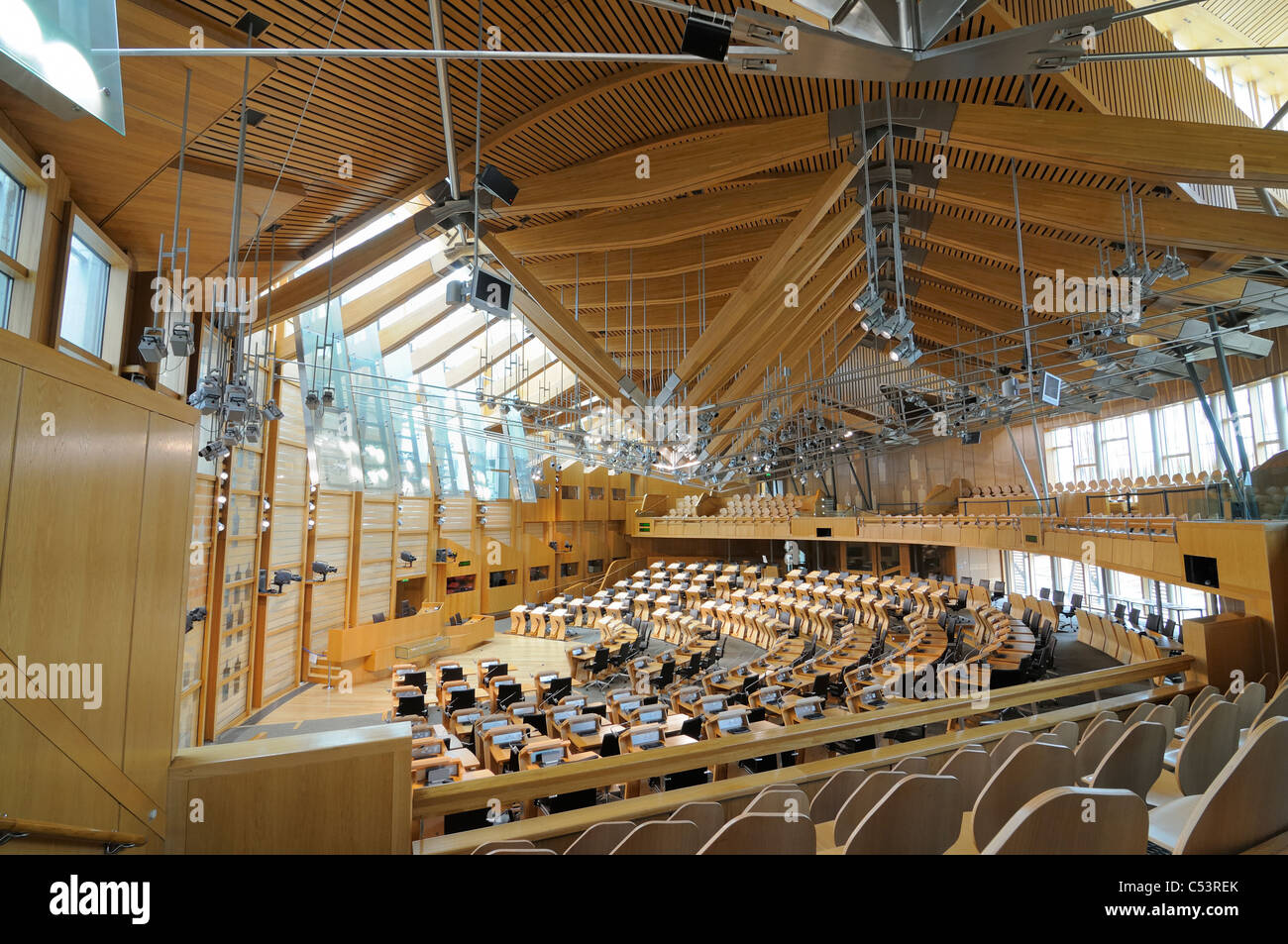 Scottish parliament debating chamber hi-res stock photography and ...