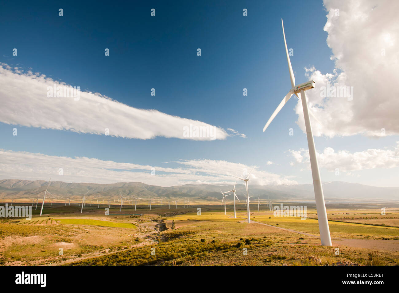 A wind farm near La Calahorra in Andalucia, Spain Stock Photo - Alamy