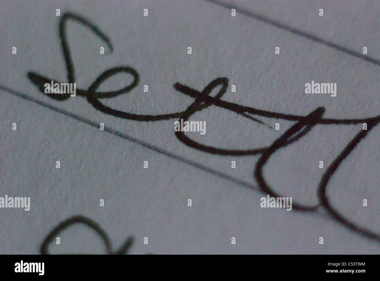 Handwriting word hi-res stock photography and images - Alamy