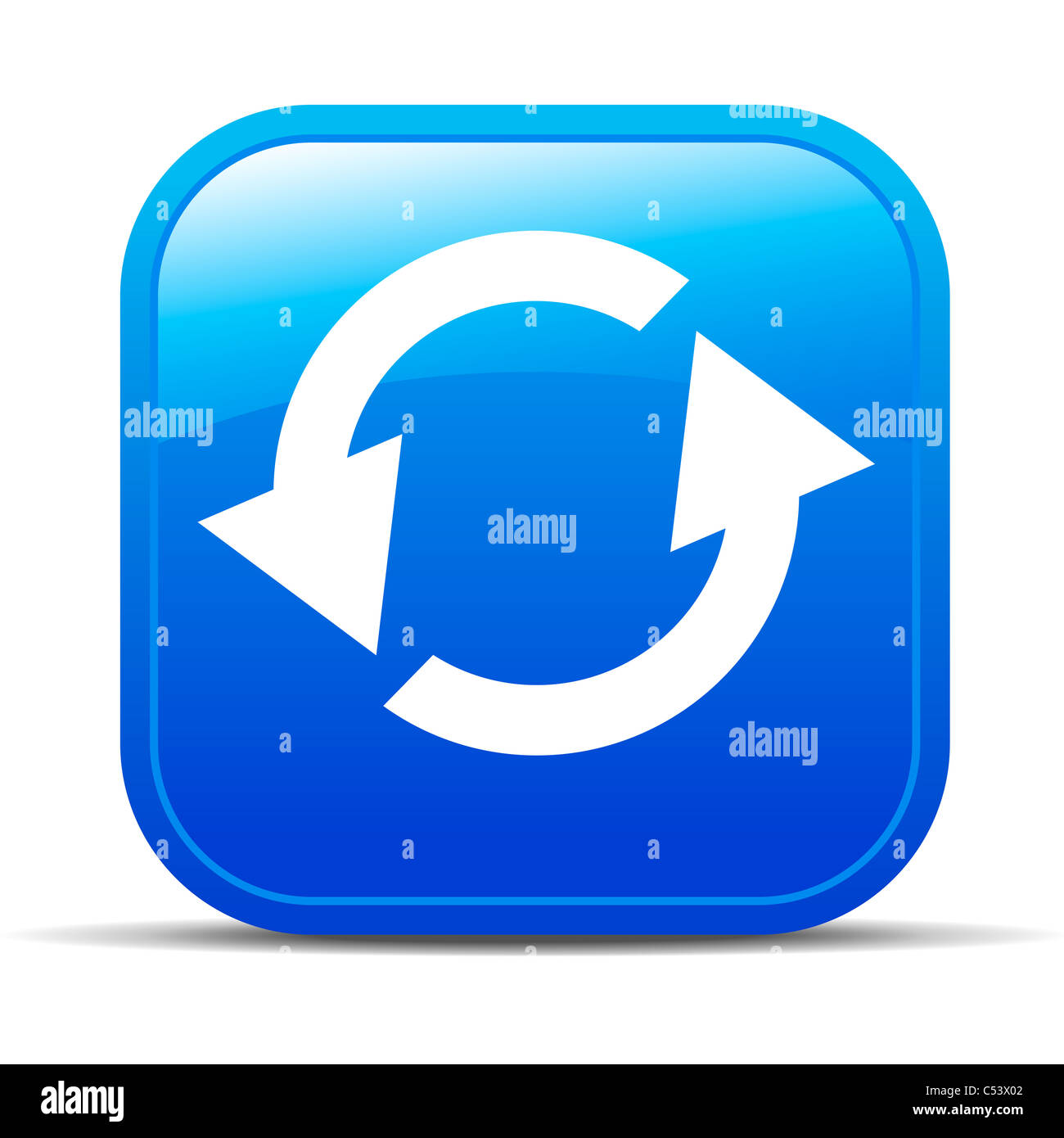 Refresh Recycle Internet button Icon Stock Photo - Alamy