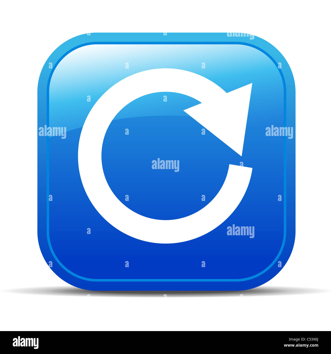 Refresh Recycle Internet button Icon Stock Photo - Alamy