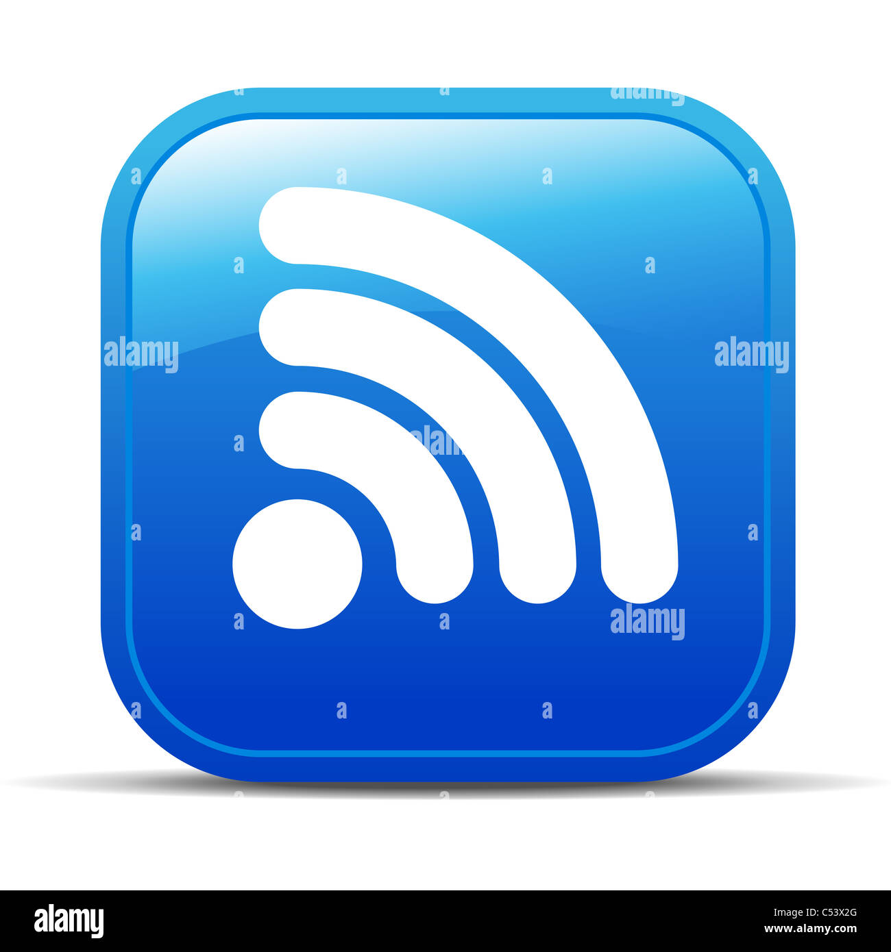 Signal connection Internet button Icon Stock Photo - Alamy