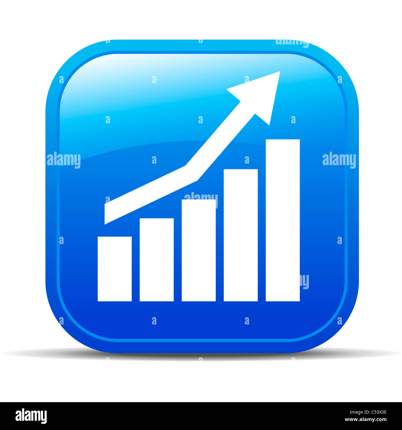 Statistics Internet button Icon Stock Photo - Alamy