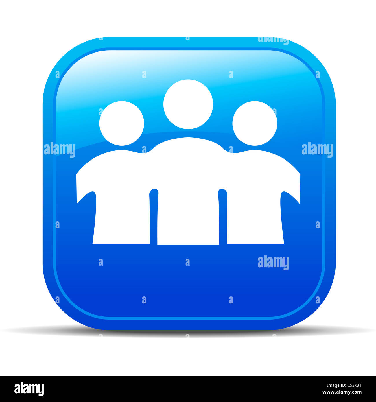 Group Internet button Icon Stock Photo - Alamy