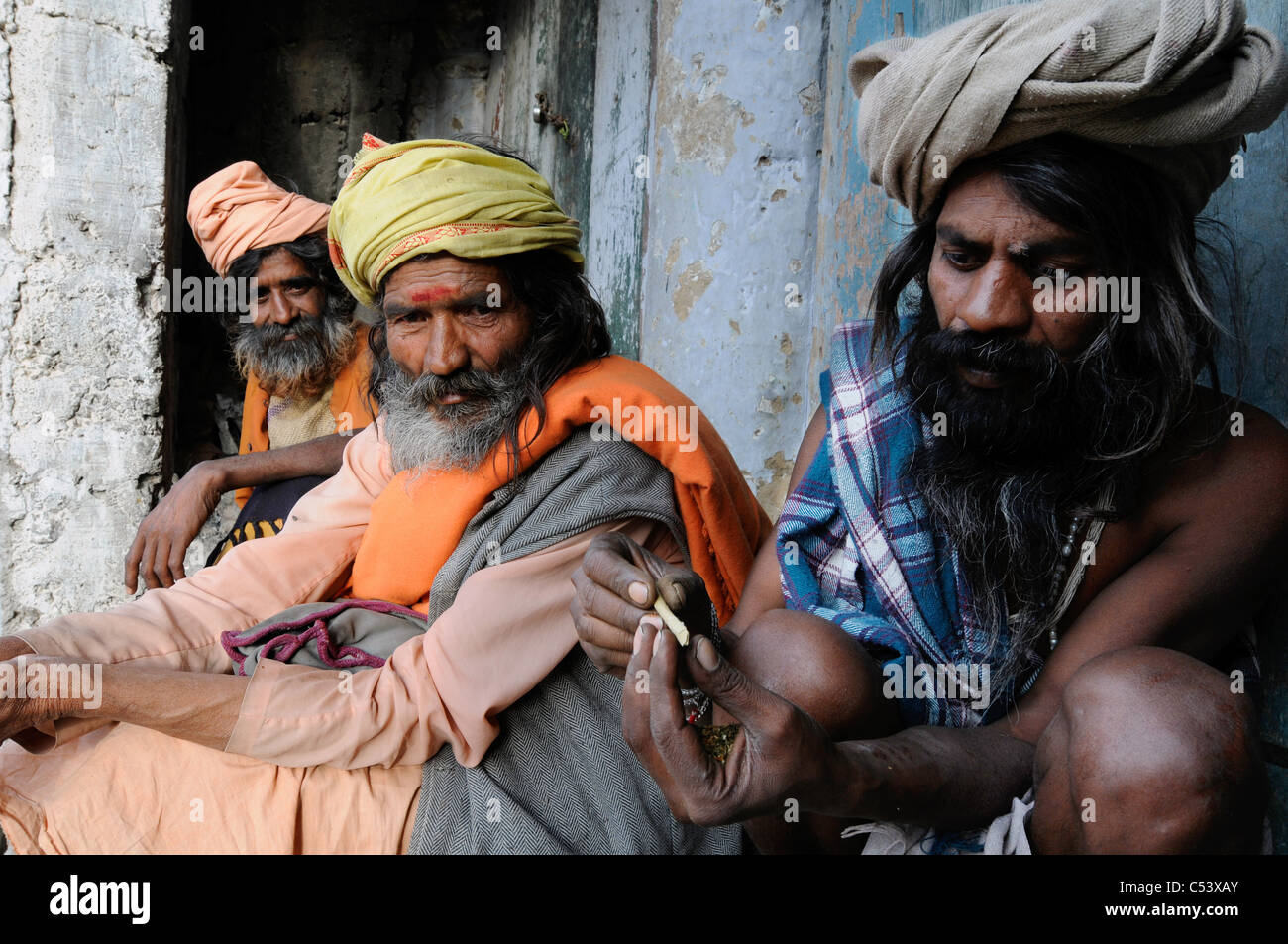 A sadhu (Hindu holy man) at the Kumbh Mela festival in India Stock ...