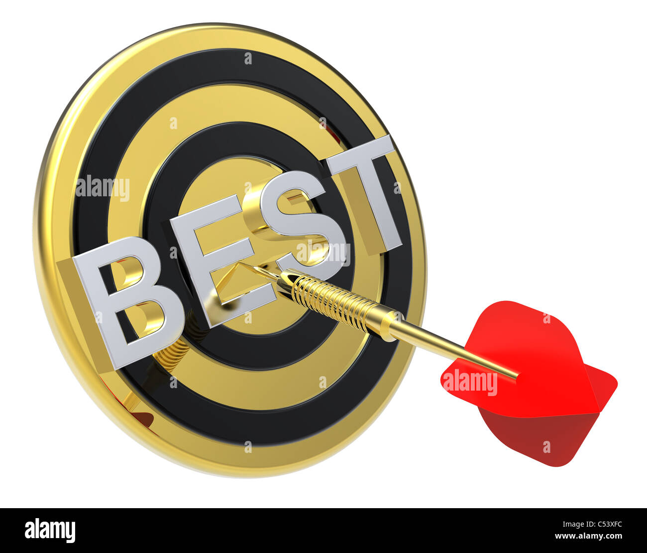 Perfection text on red Cut Out Stock Images & Pictures - Alamy