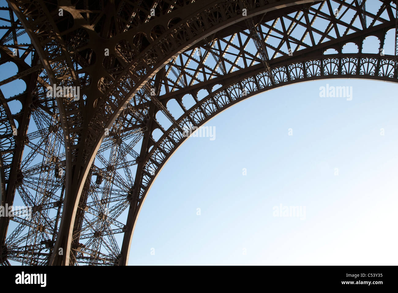 Detail of the Structure of the Eiffel Tower, Paris, France Stock Photo ...