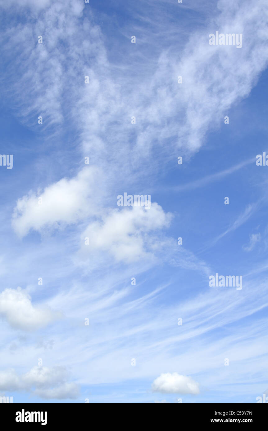 Sunny blue sky with clouds Stock Photo - Alamy