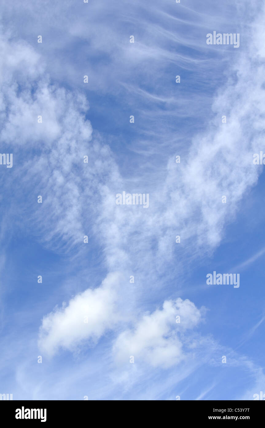 Sunny blue sky with clouds Stock Photo - Alamy