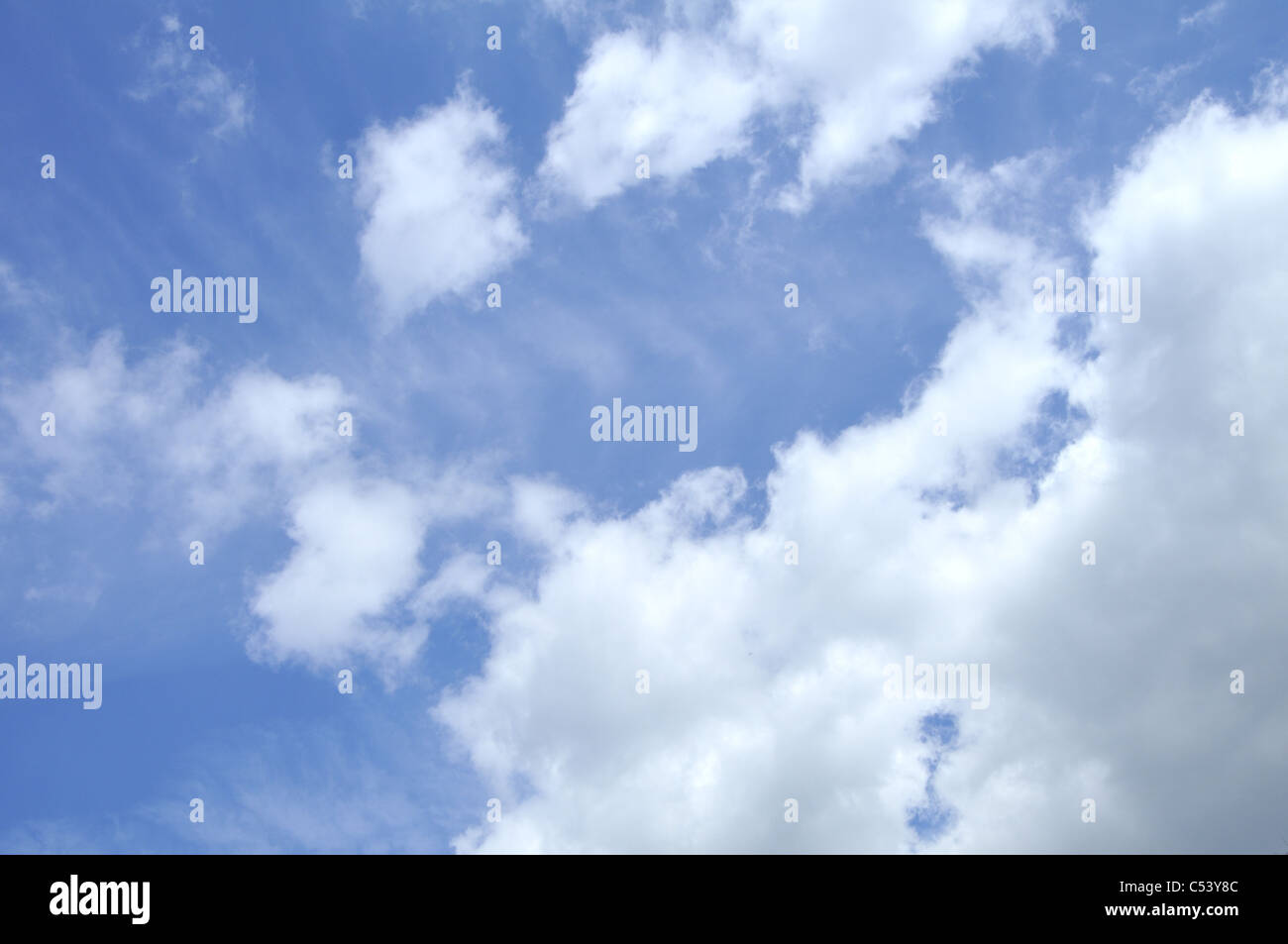 Sunny blue sky with clouds Stock Photo - Alamy