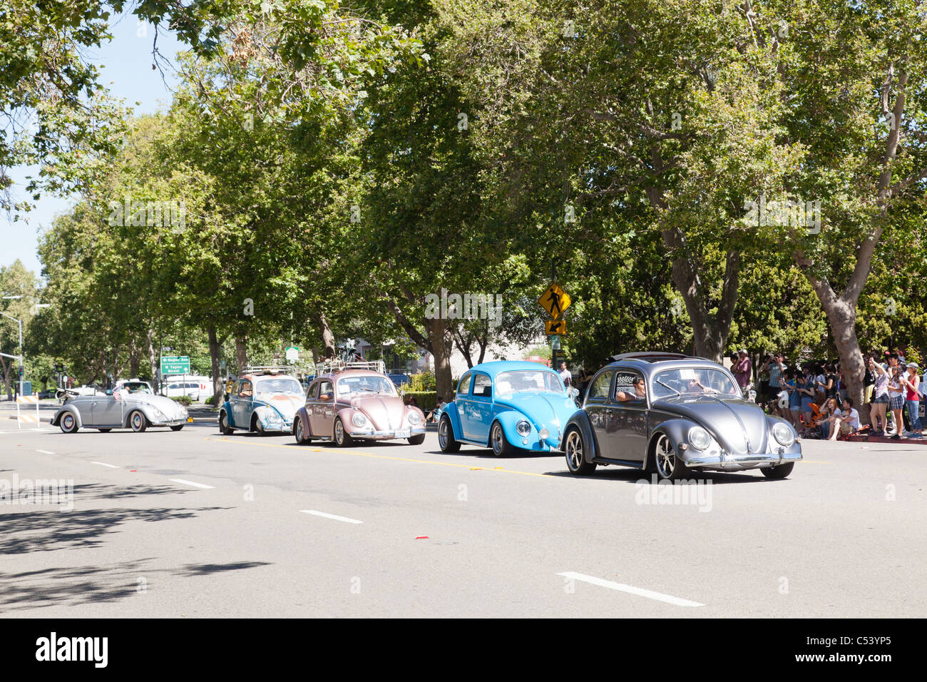 SAN JOSE, CA, USA - JULY 4: 4th of July Rose, White and Blue Parade ...