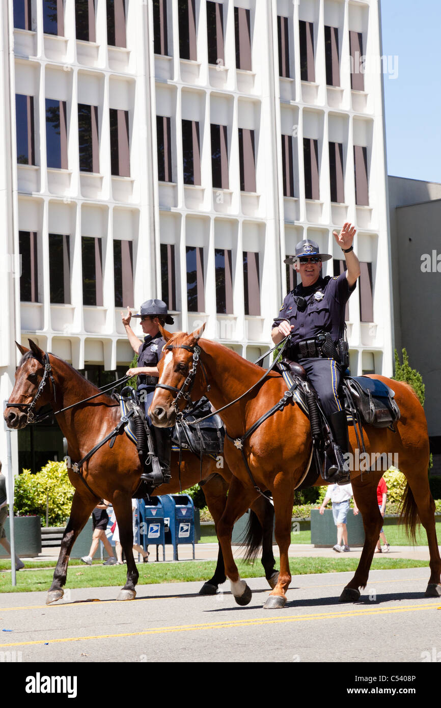 SAN JOSE, CA, USA - JULY 4: 4th of July Rose, White and Blue Parade. It ...