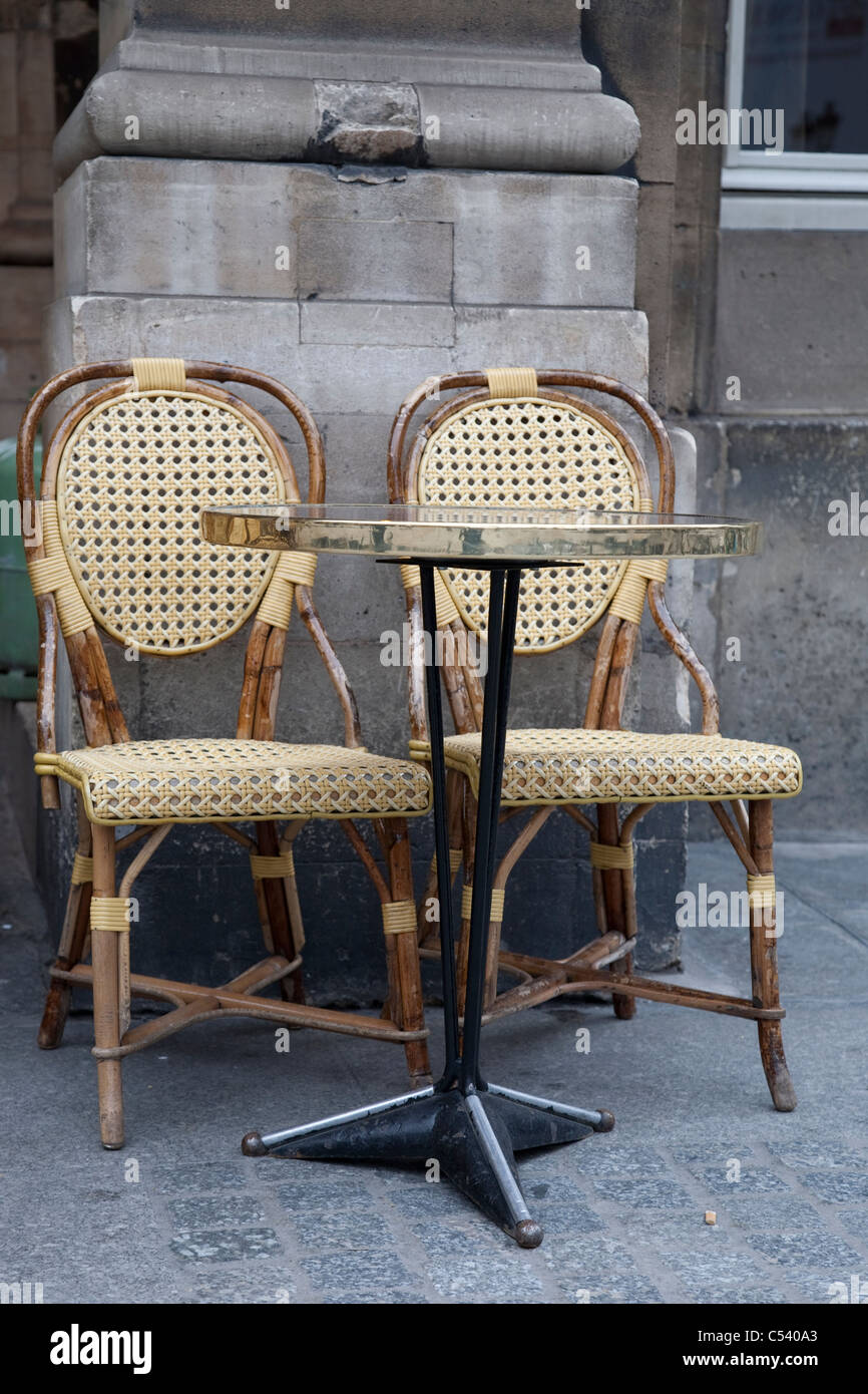 Cafe Chairs in Paris, France Stock Photo - Alamy