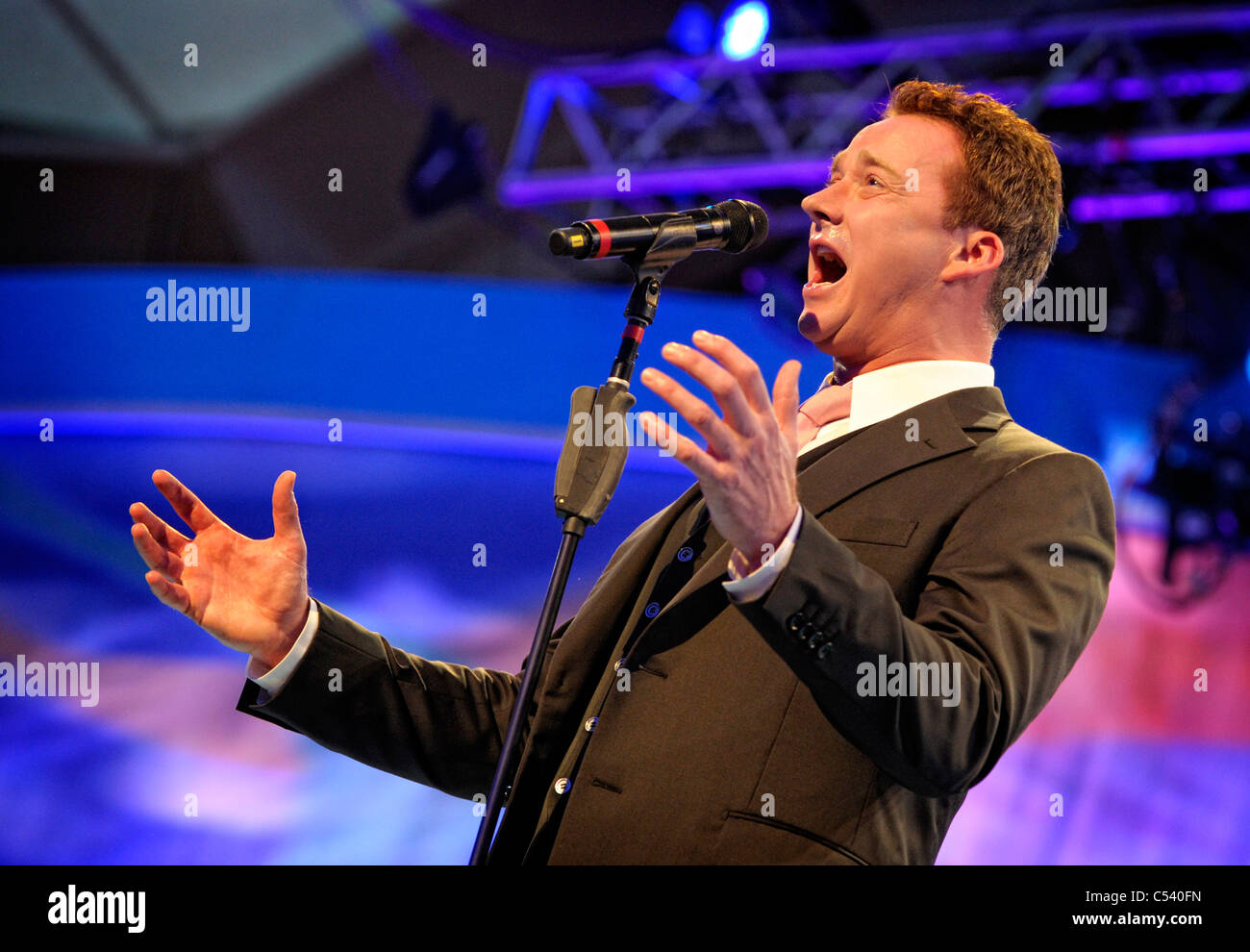 Russell Watson performing at the evening concert on Day 2 of the 2011 ...