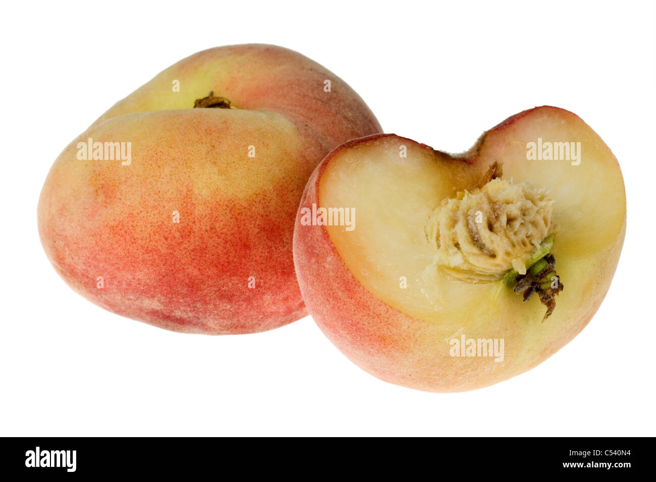Donut peach isolated on white background Stock Photo - Alamy