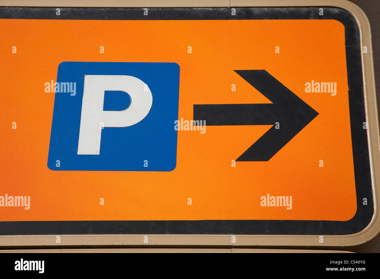 Parking Lot Information Sign Stock Photo - Alamy