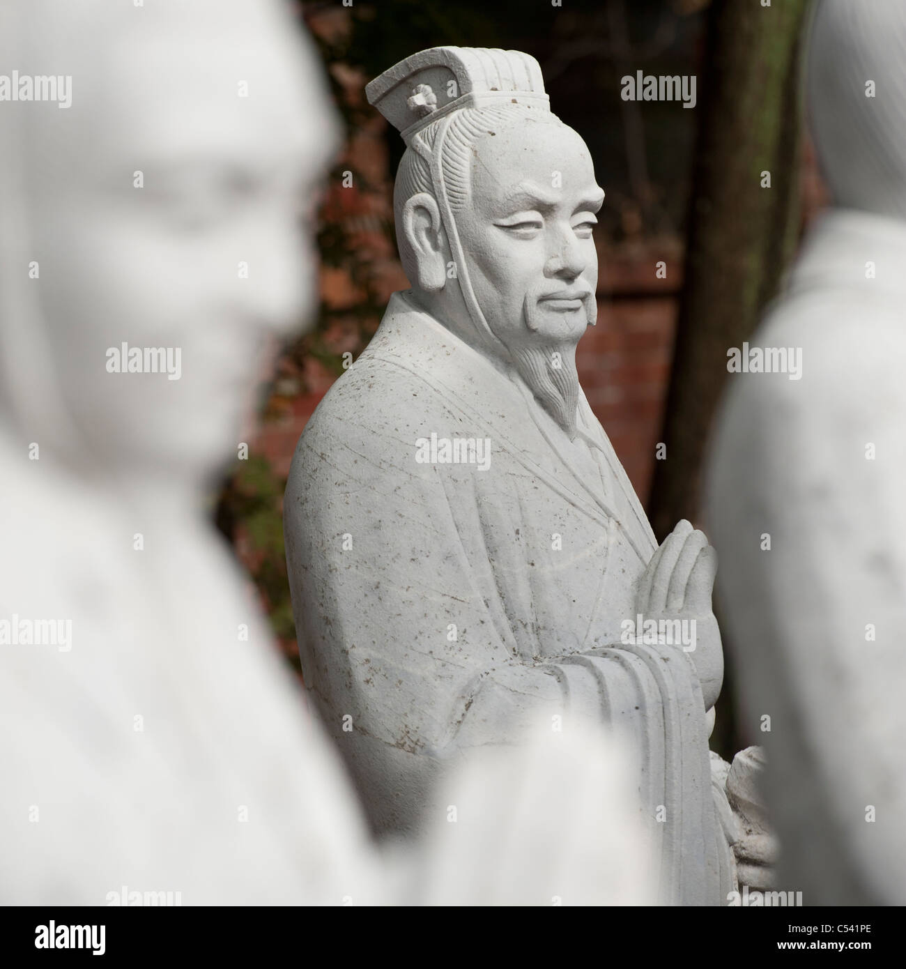 Statues at Chinese Historical Museum, Confucius Shrine, Nagasaki, Japan ...