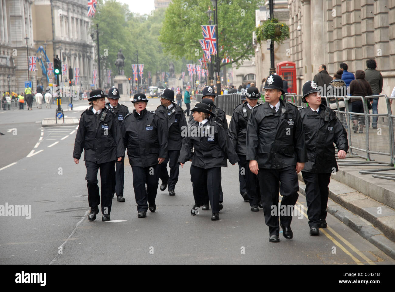 Police on duty, Kate and William Wedding, London,. GB Stock Photo - Alamy