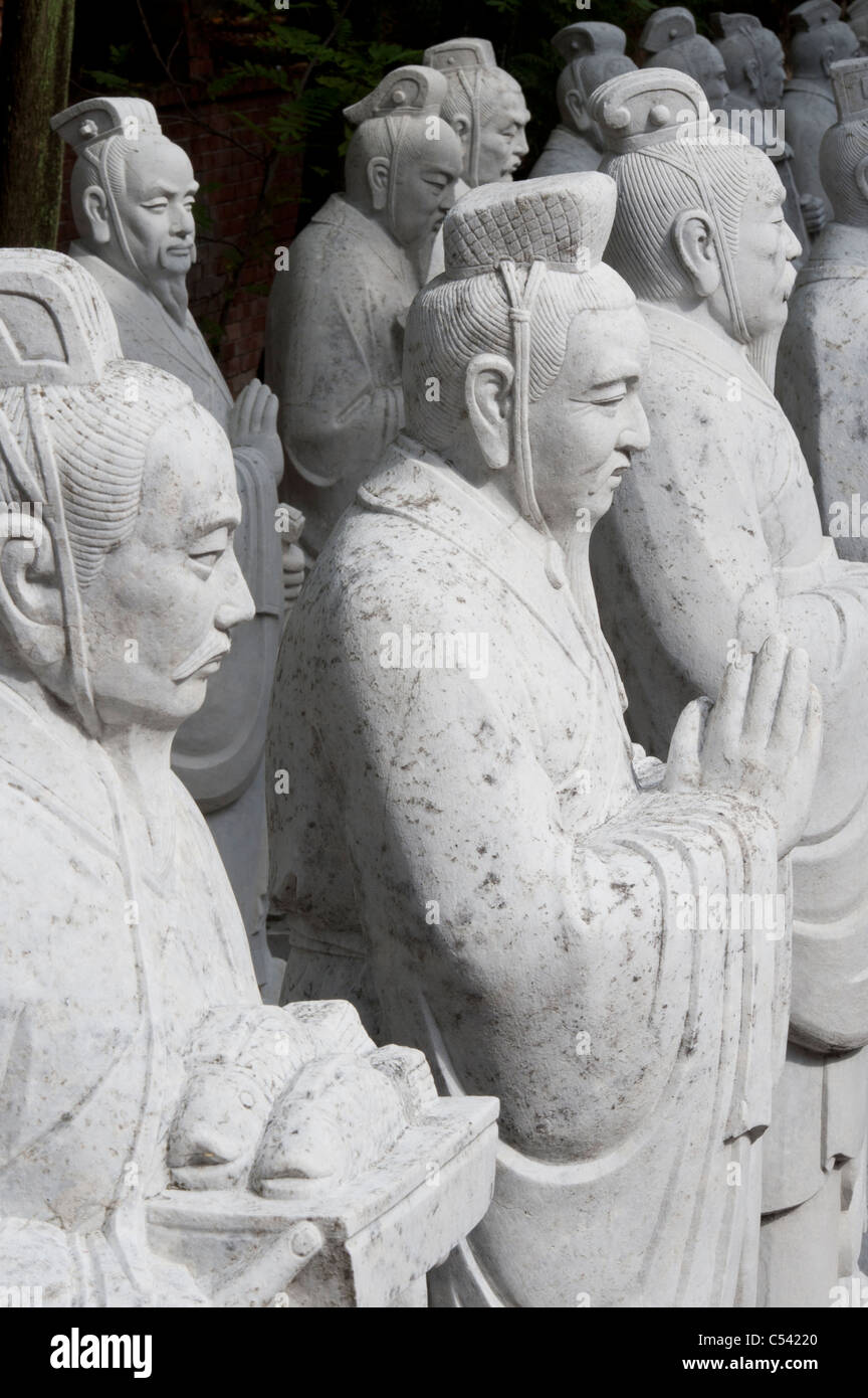 Statues at Chinese Historical Museum, Confucius Shrine, Nagasaki, Japan ...
