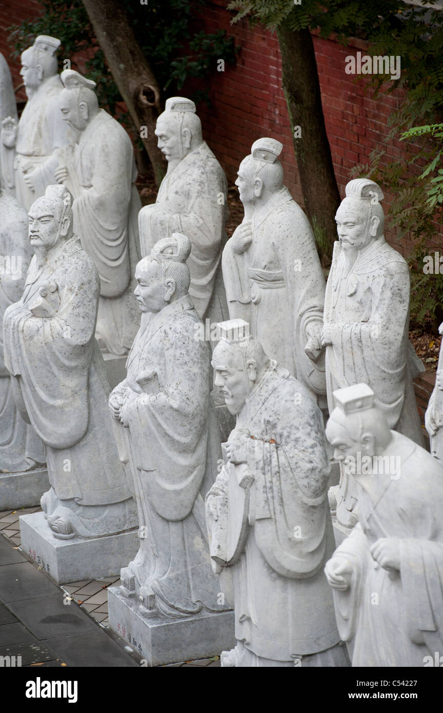 Statues at Chinese Historical Museum, Confucius Shrine, Nagasaki, Japan ...
