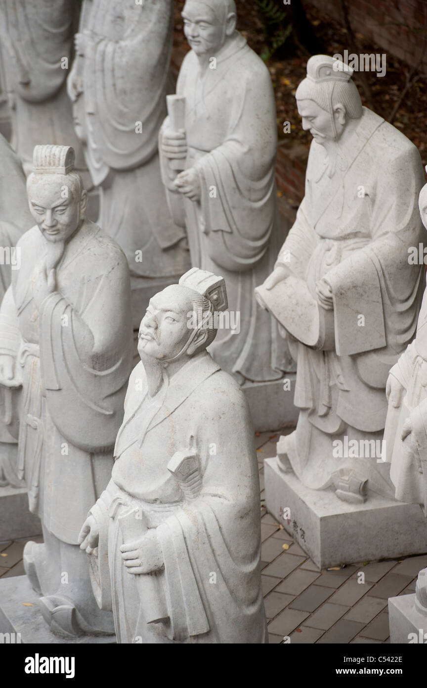 Statues at Chinese Historical Museum, Confucius Shrine, Nagasaki, Japan ...