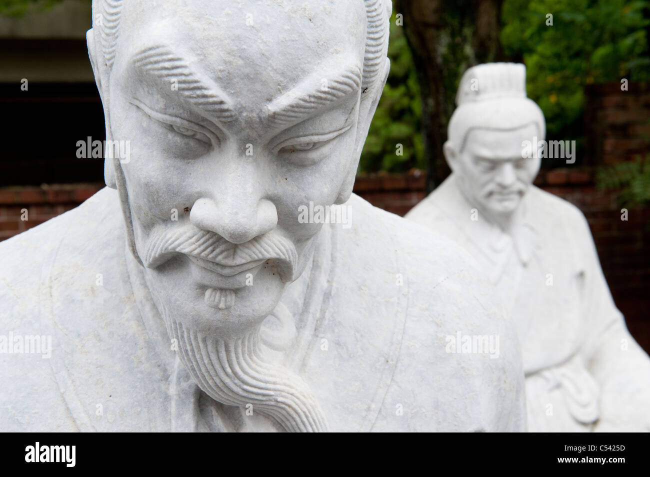 Statues at Chinese Historical Museum, Confucius Shrine, Nagasaki, Japan ...