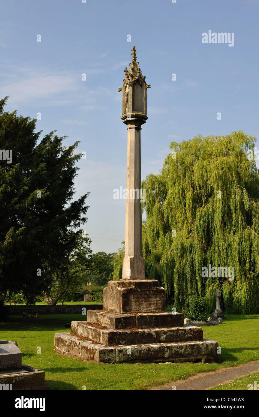 A cross in St. Cassian`s churchyard, Chaddesley Corbett, Worcestershire ...