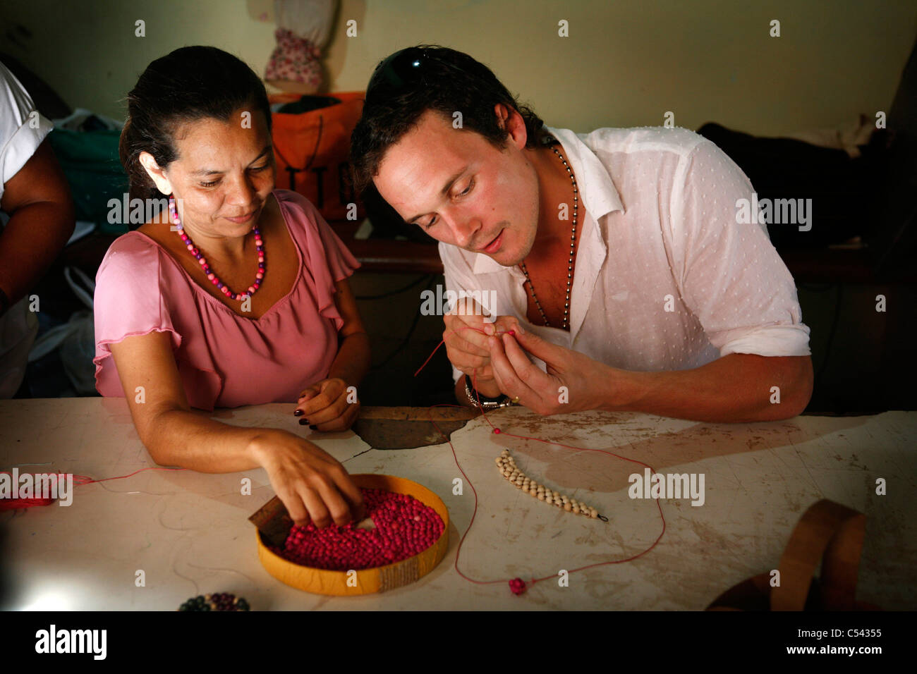 Richard Reed , Founder of Innocent Drinks visiting members of a womens ...