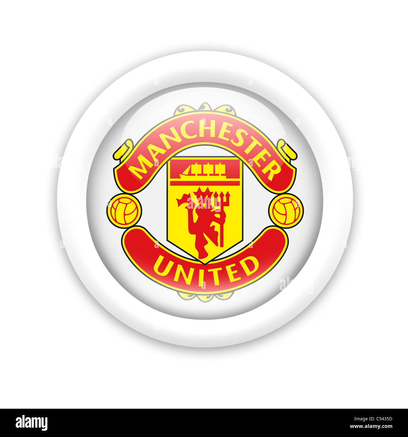 Manchester United flag logo symbol icon Stock Photo - Alamy